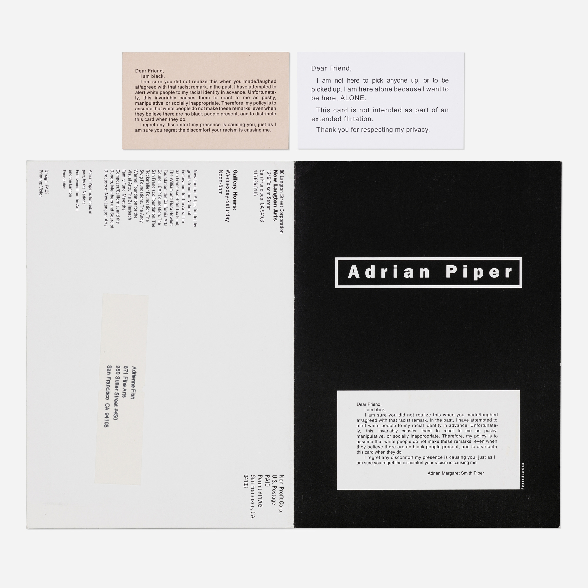 Adrian Piper | My Calling Card (1986) | MutualArt