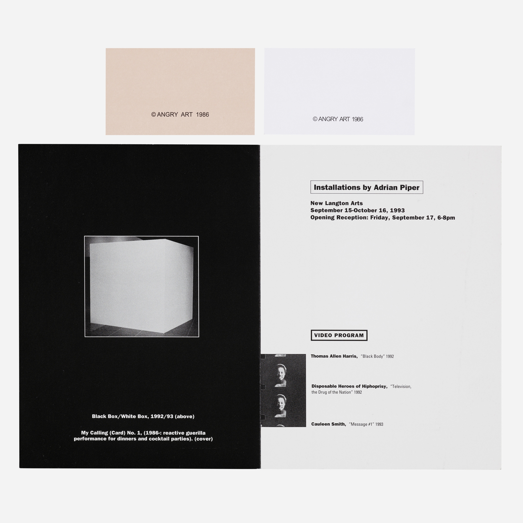 Adrian Piper | My Calling Card (1986) | MutualArt