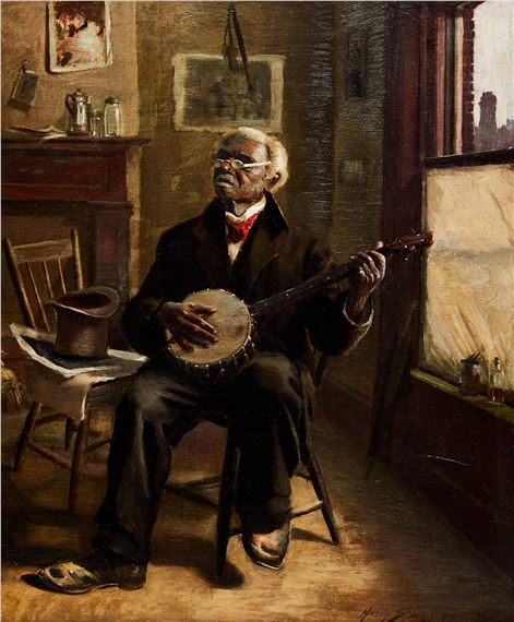 Harry Spiers | The Old Banjo Player (1892) | MutualArt