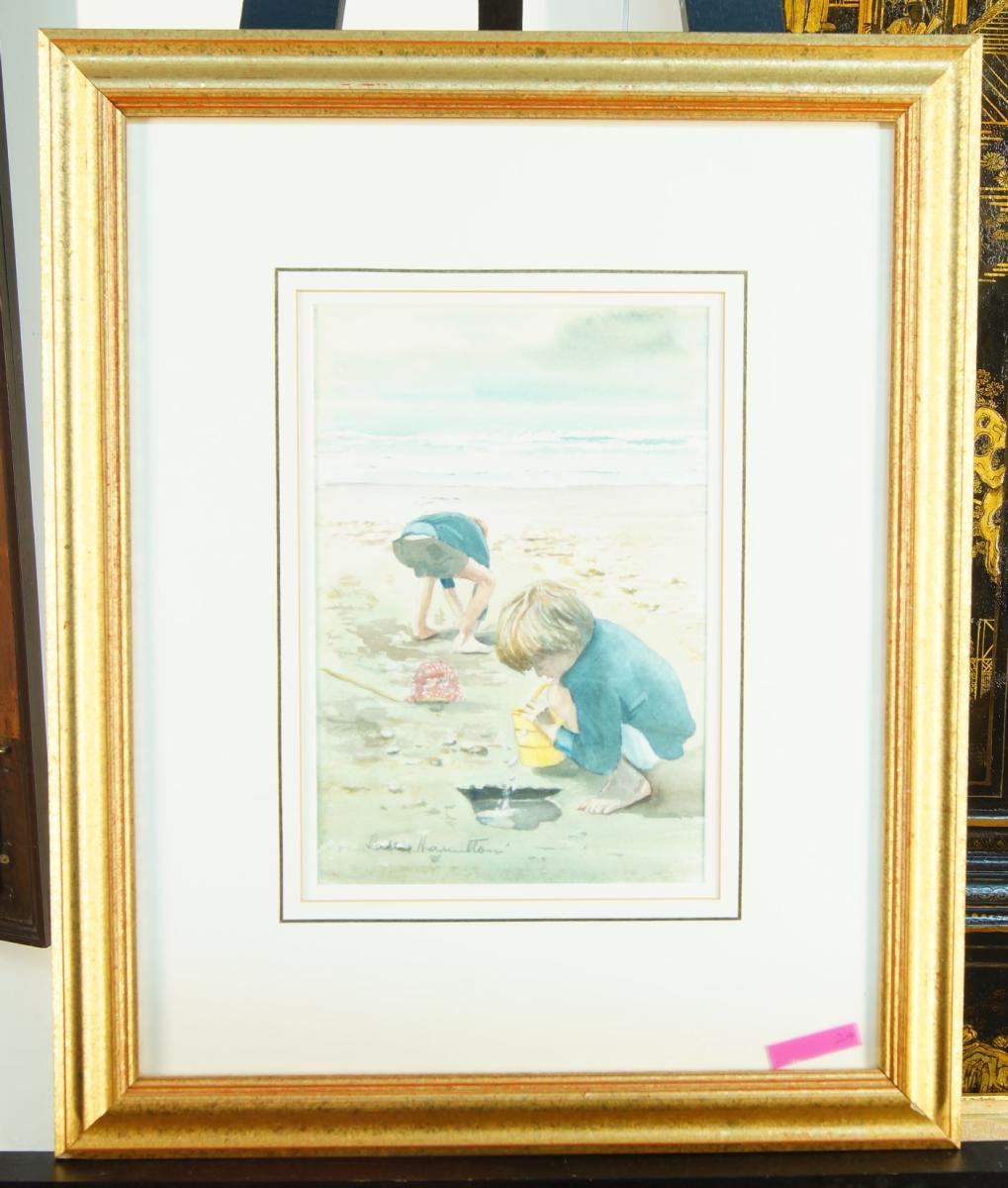 Sally Hamilton | Children at the beach, and Making daisy chains (21st ...