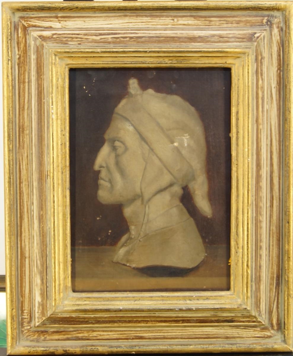 French School, 19th Century | Academic study of a bust of Dante (Late ...