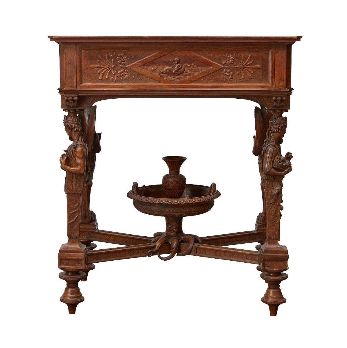 John Pollard Seddon | Rare Ornate Carved Victorian Writing Desk | MutualArt