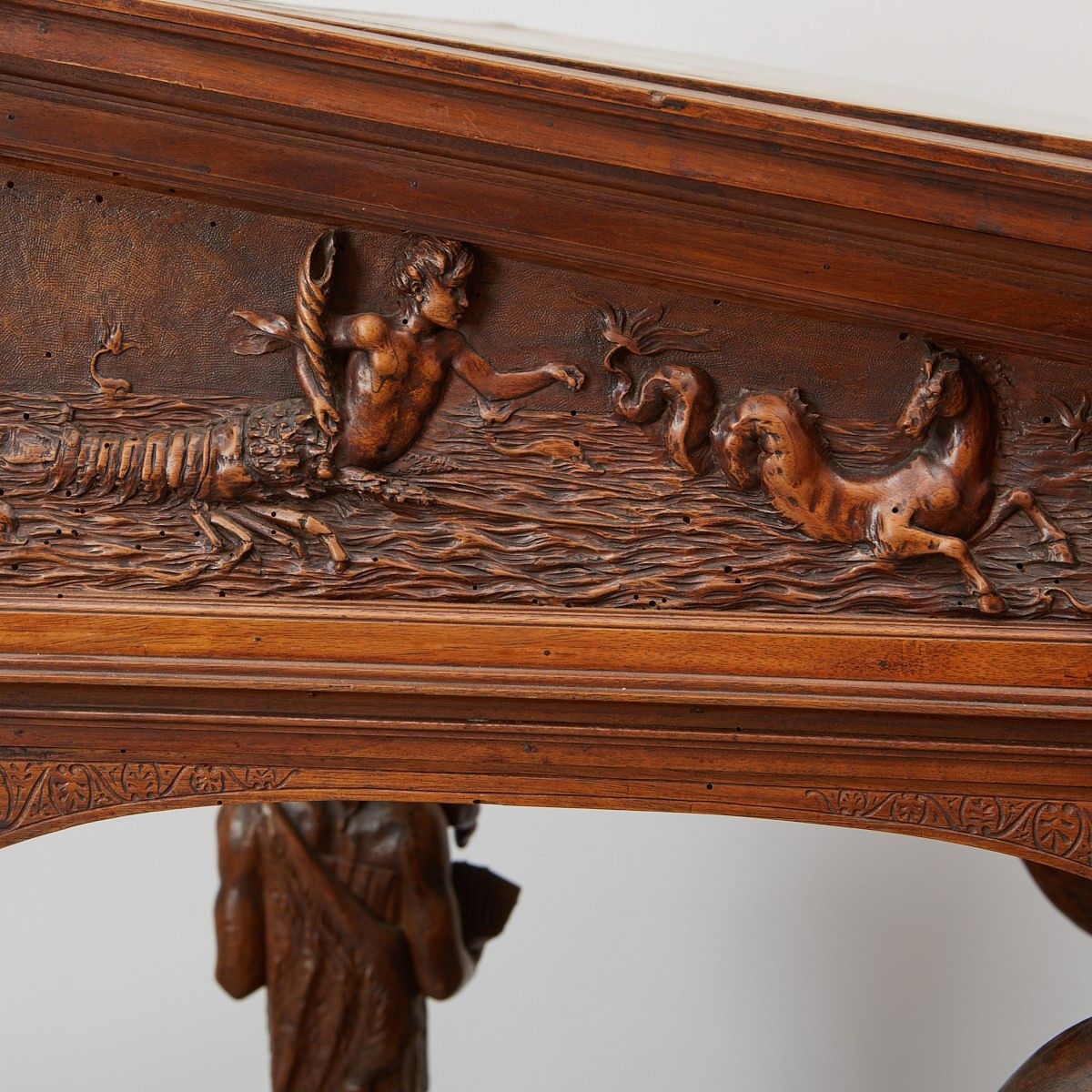John Pollard Seddon | Rare Ornate Carved Victorian Writing Desk | MutualArt
