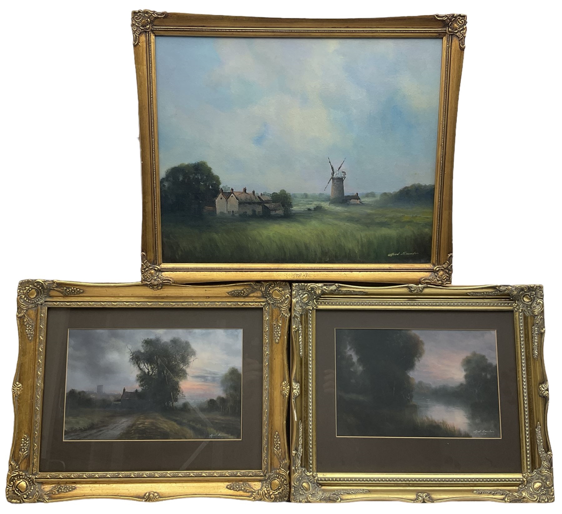 Alfred Saunders | Early Morning Weybread Pits; Norfolk Landscape ...