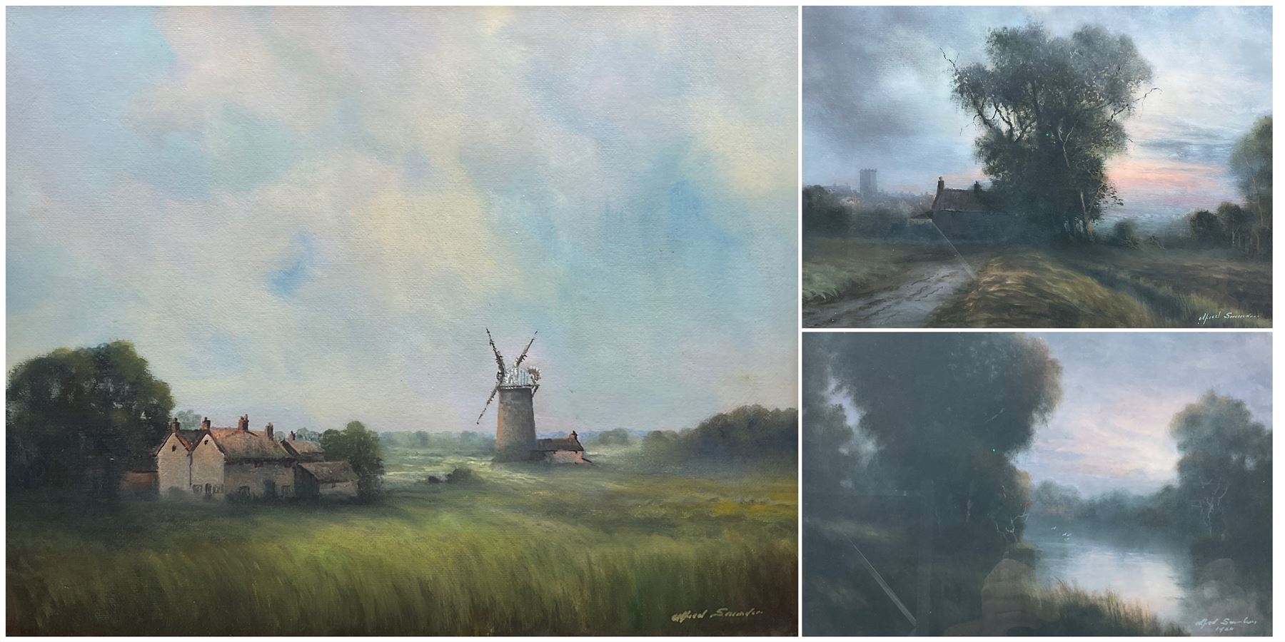 Alfred Saunders | Early Morning Weybread Pits; Norfolk Landscape ...