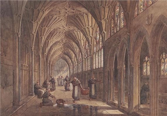 Alfred Edward Parkman | The Lavatorium Gloucester Cathedral | MutualArt