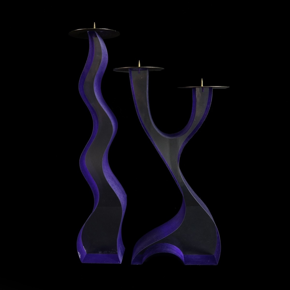 Cec Lepage | Grouping of Two (2) Mid Century Modern Amethyst Colored ...