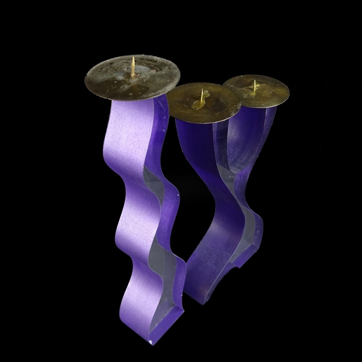 Cec Lepage | Grouping of Two (2) Mid Century Modern Amethyst Colored ...