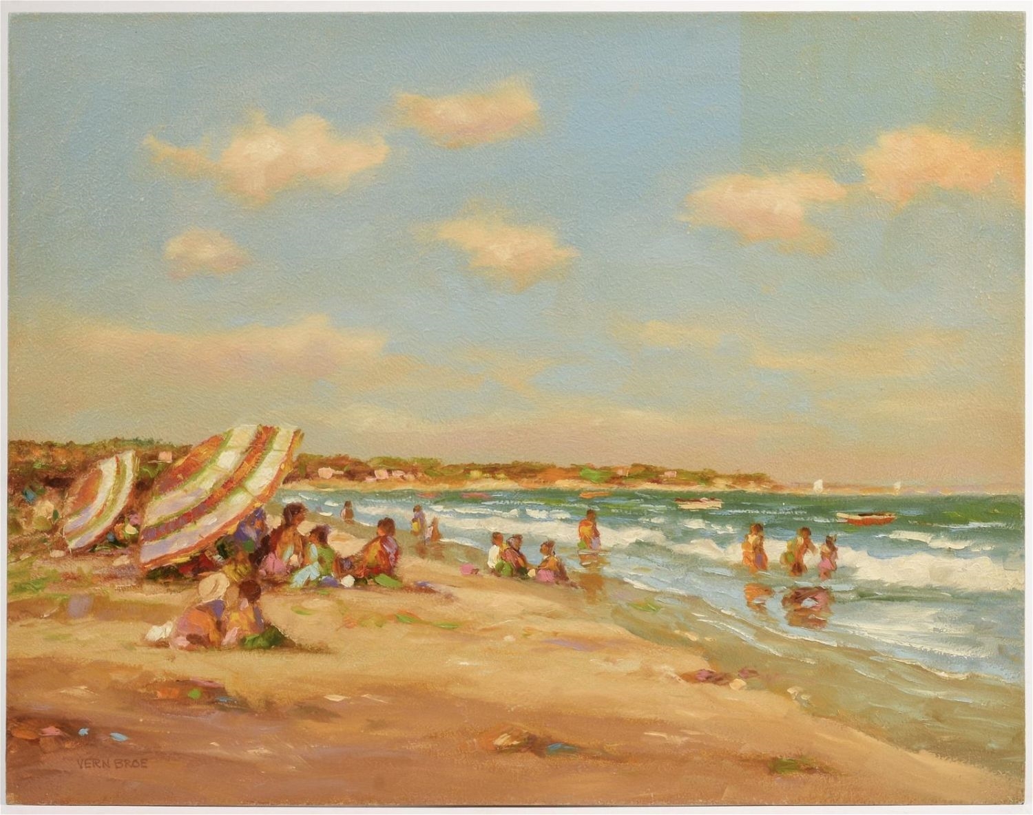 Vern Broe | Figures At Beach | MutualArt