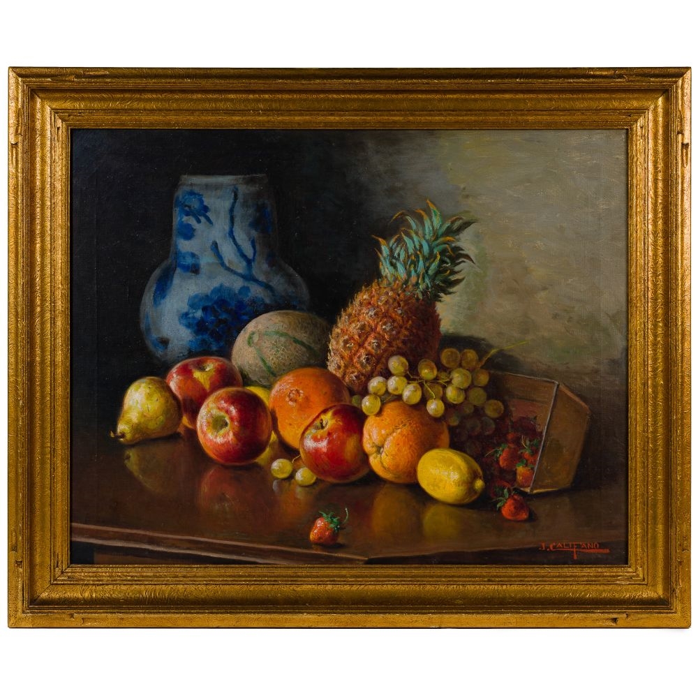 John Califano | Still life having fruits and vase | MutualArt
