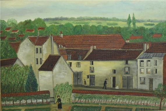 E.bray | Huile sur toile signée en bas à droite et datée 55 | MutualArt