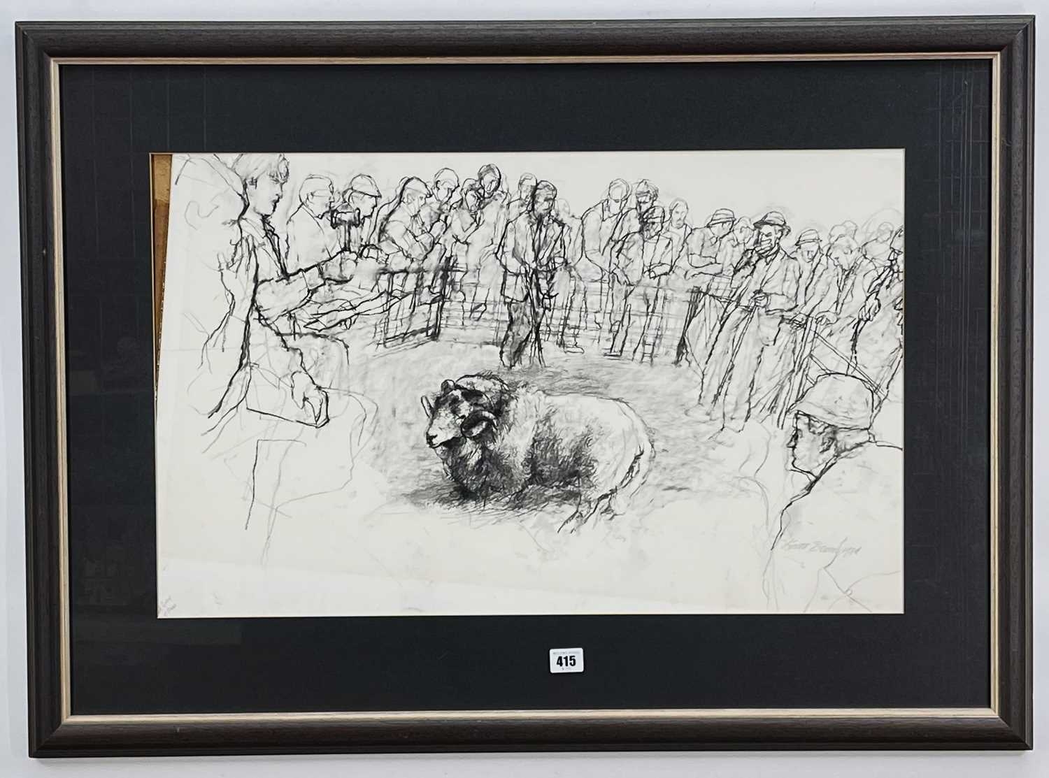 Keith Bowen | The Ram Sale at Hafod-y-Llan (1989) | MutualArt
