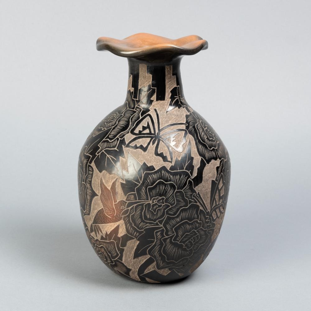 Gwen Tafoya | Sgraffito Blackware Pottery | MutualArt