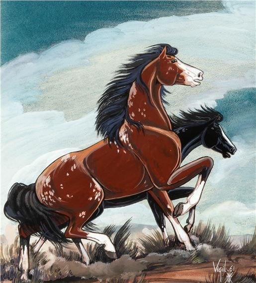 Frank Vigil | The Wild Horses (1961) | MutualArt
