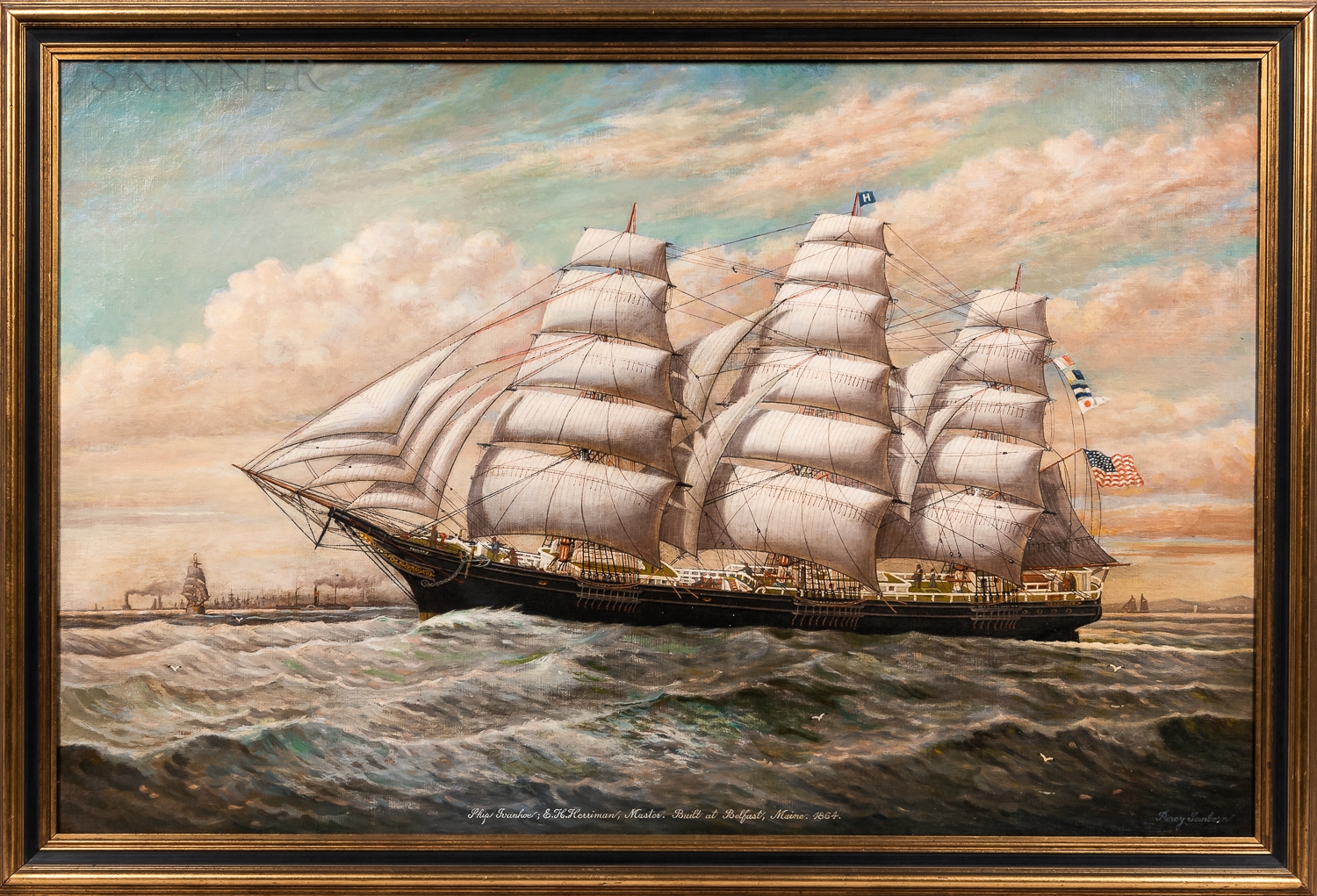 Percy Sanborn | Portrait of the Ship Ivanhoe (1864) | MutualArt
