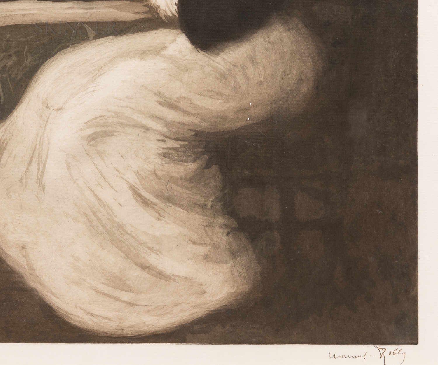 Manuel Robbe | Femme a l'estampe (Circa 1906) | MutualArt