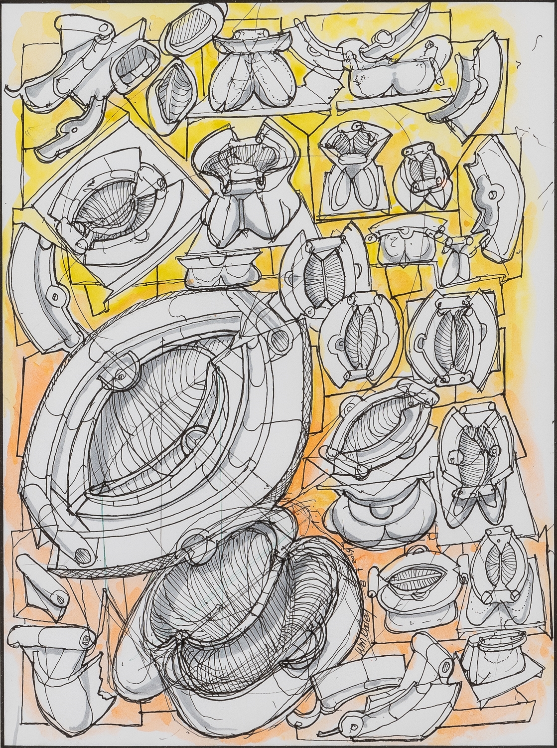 William Daley | Two Abstract Drawings. (2014) | MutualArt