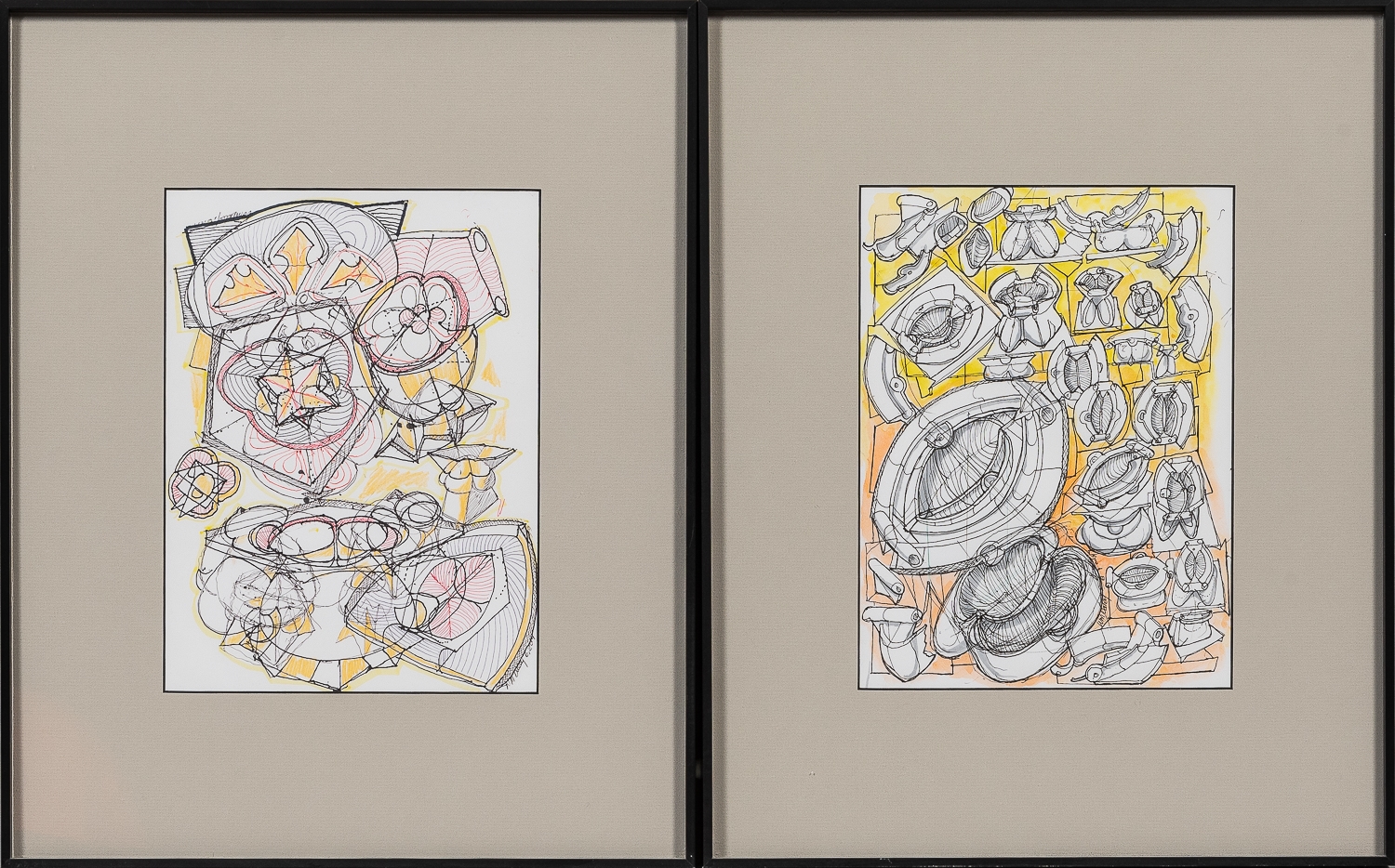 William Daley | Two Abstract Drawings. (2014) | MutualArt
