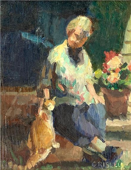 Susan Grisell | Figure With Cat | MutualArt
