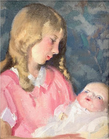 Frank H. Desch | Portrait of a Seated Woman in a Party Dress | MutualArt