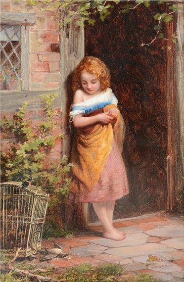 Josiah Rushton | A FAVOURITE BIRD (1879) | MutualArt