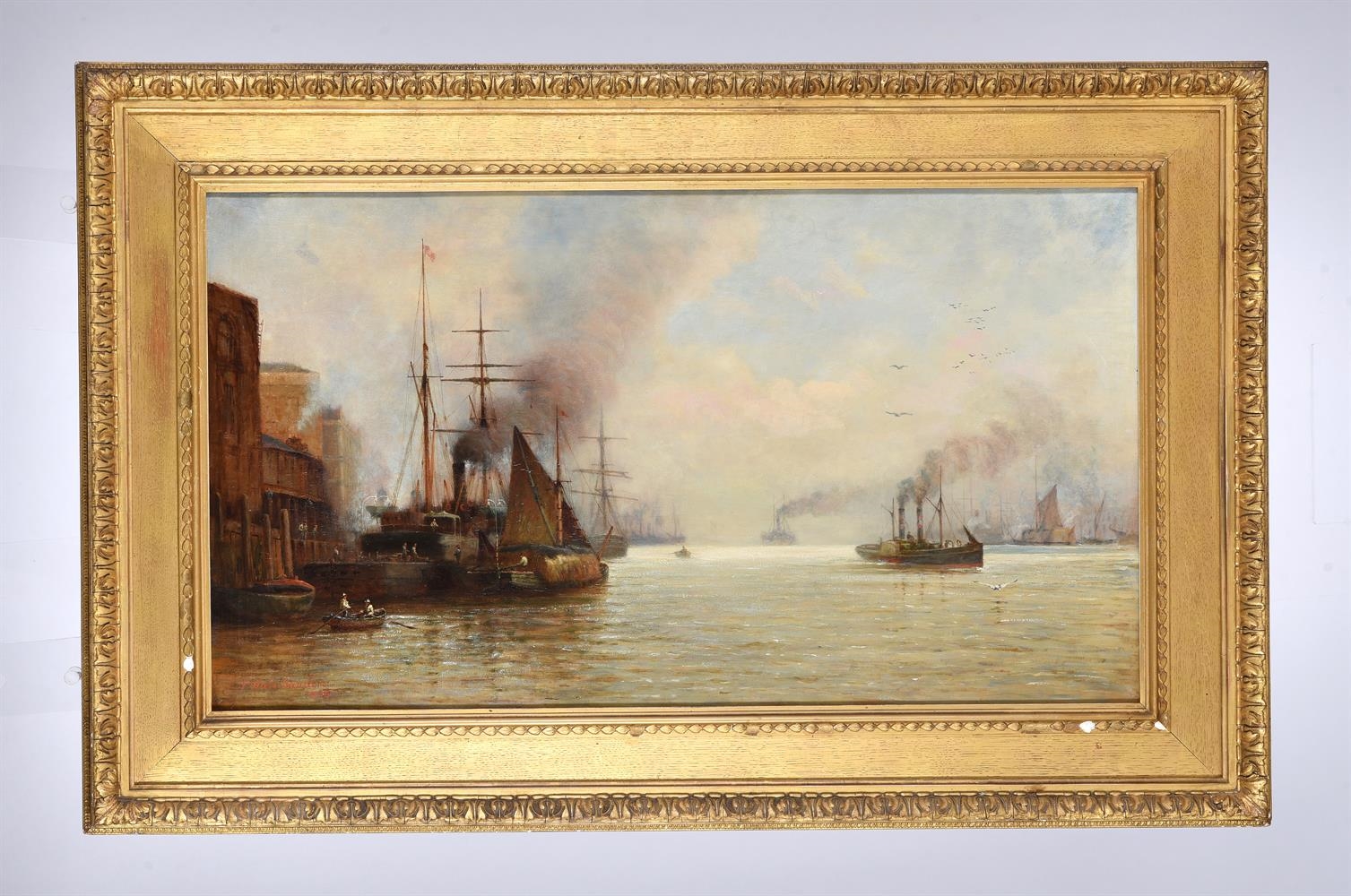 Thomas Hale Sanders | AT LONDON BRIDGE WHARF (1888) | MutualArt