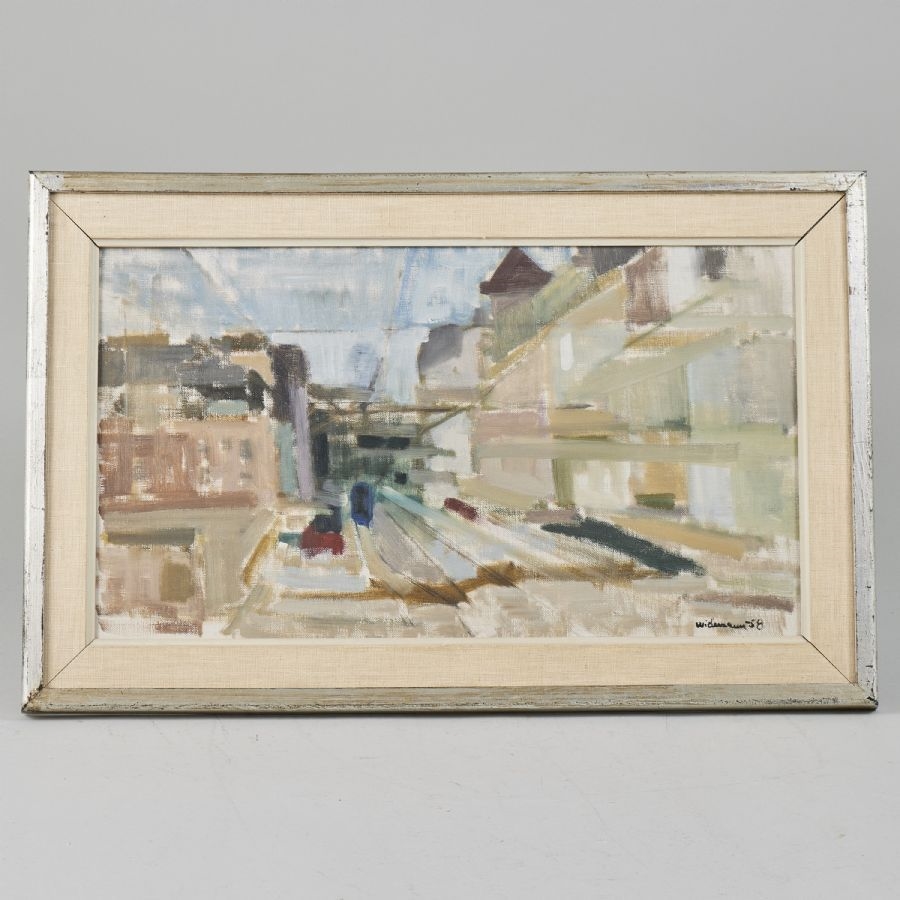 Harry Wichmann | Town scene (1958) | MutualArt