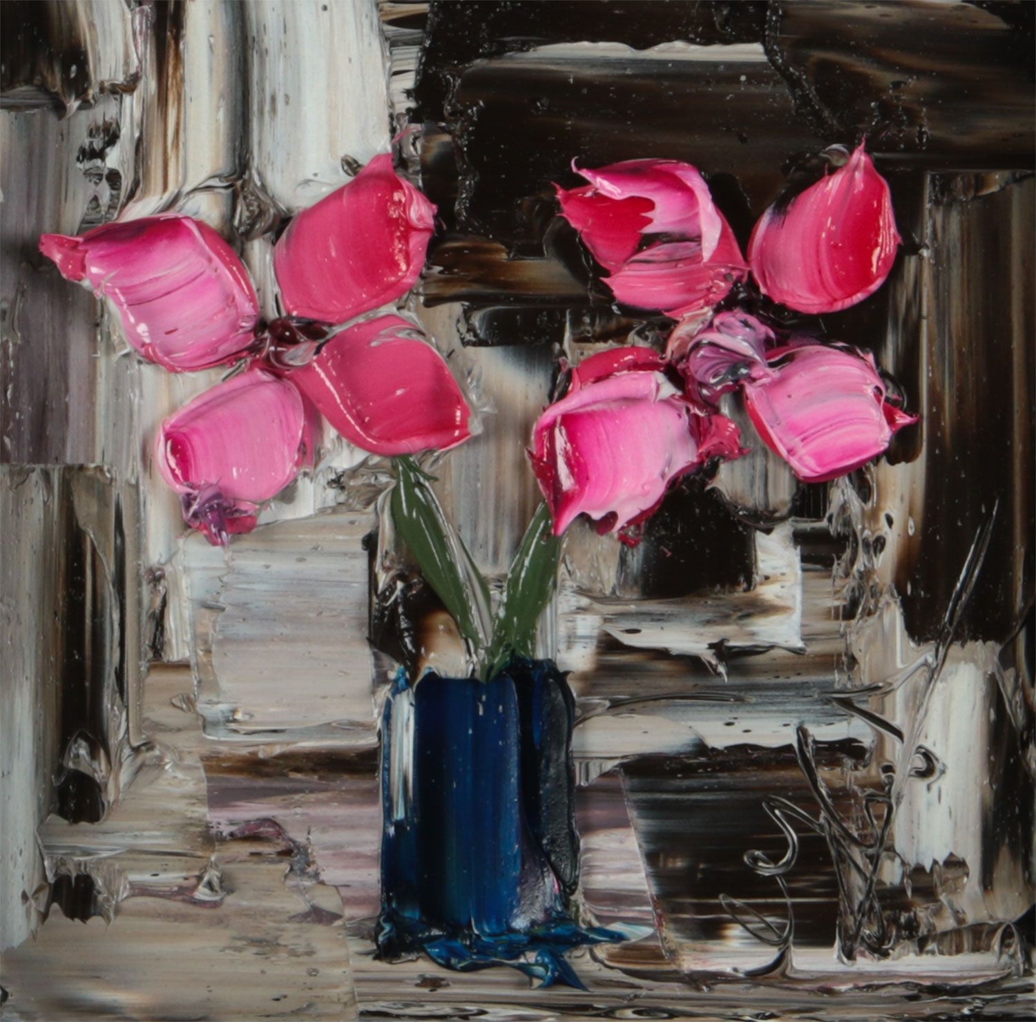 Colin Flack | PINK FLOWERS IN A VASE | MutualArt