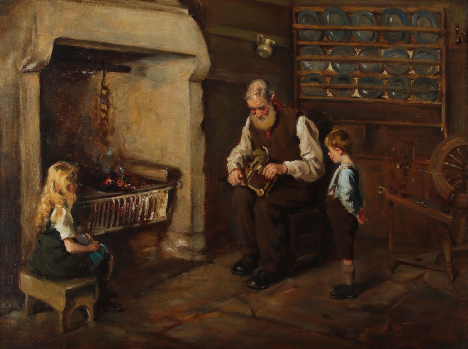 Henry John Dobson | MENDING THE TOY | MutualArt