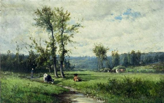 Joseph Antonio Hekking | Landscape with Cows | MutualArt