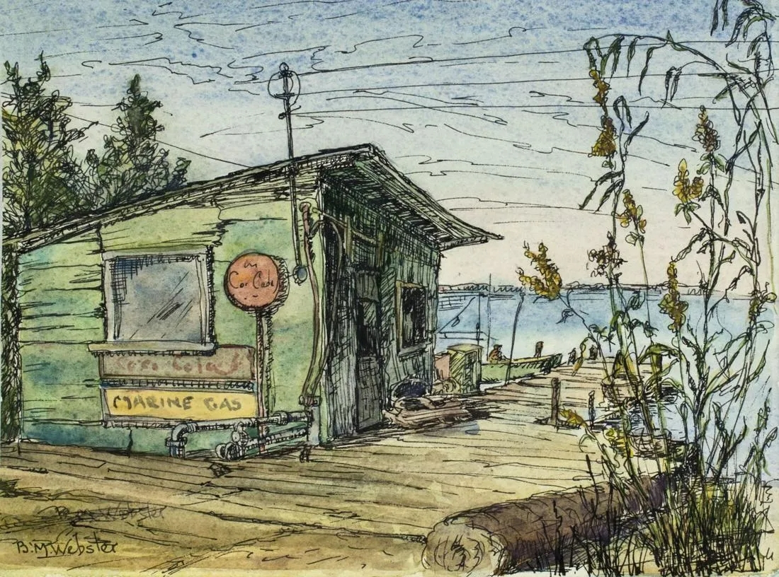 Bernice M Webster | Old Marine Shack | MutualArt