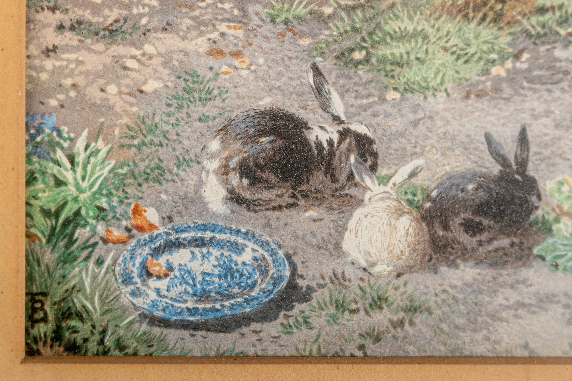 Roman School, 20th Century | Child with rabbits | MutualArt