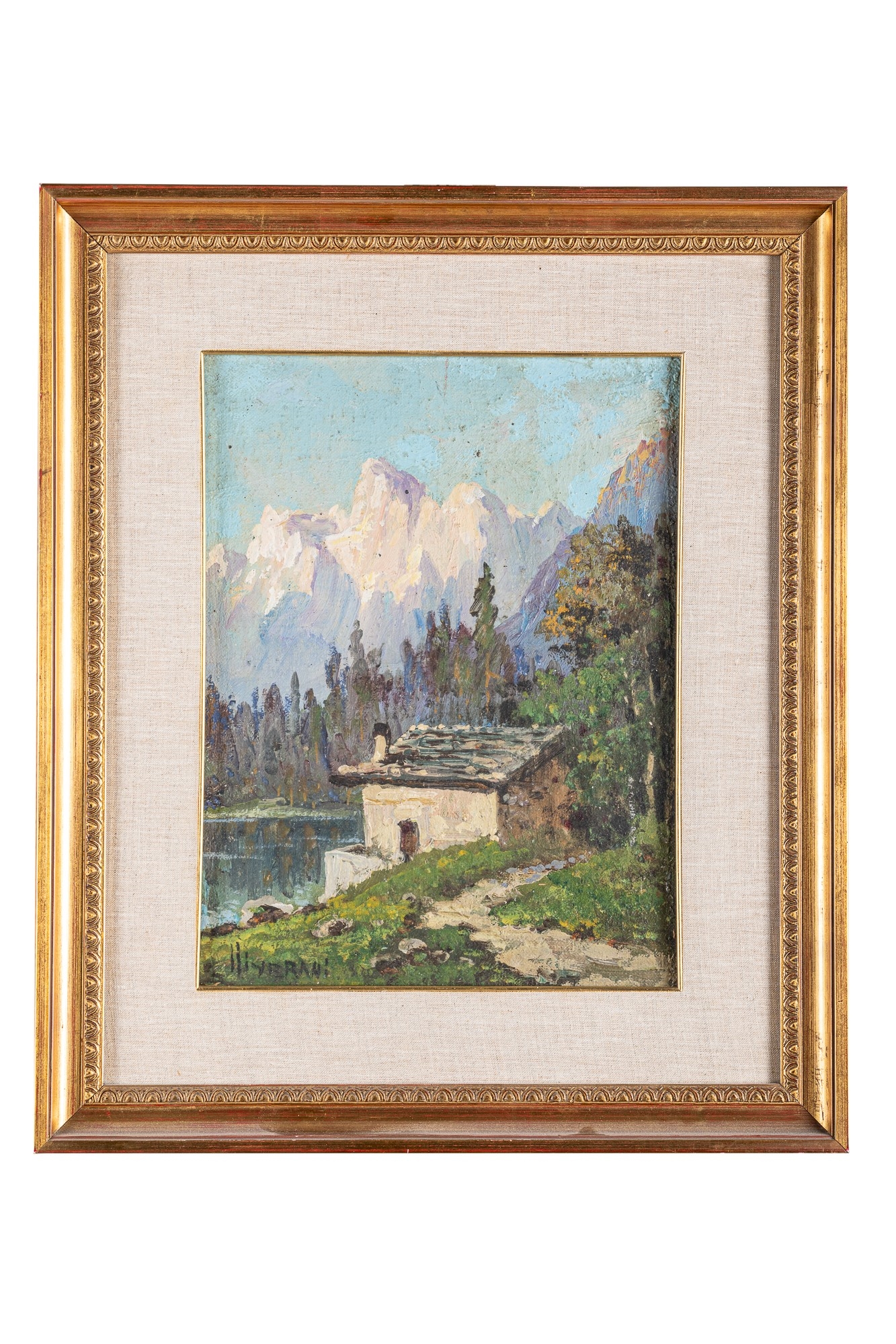 Luigi Liverani | Glimpse of mountains (Early 20th Century) | MutualArt