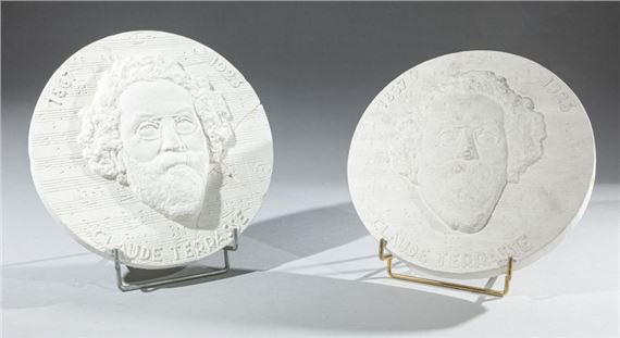 Marcel Renard | Deux maquettes en plâtre pour un projet de médaille en ...