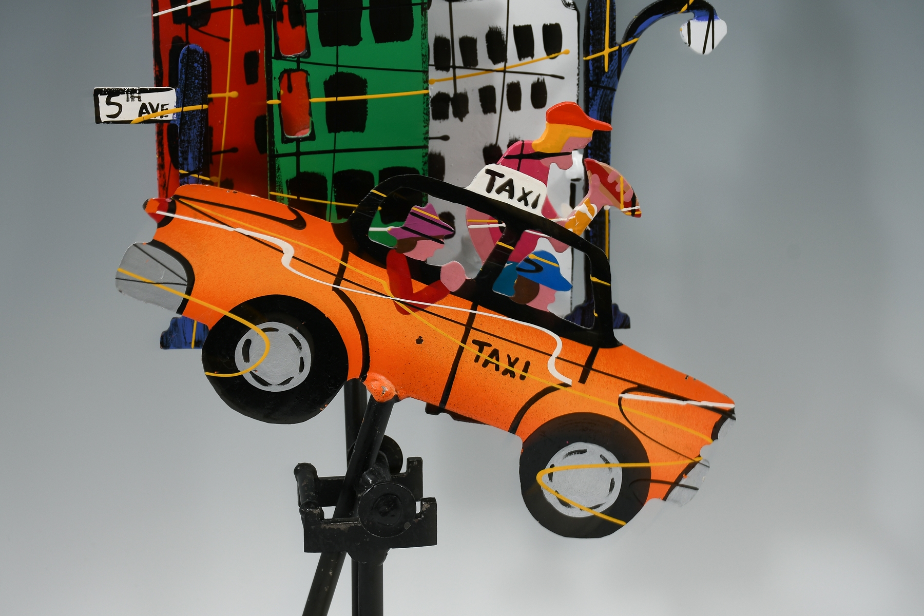 Frederick Prescott | Urban Scene with Taxi (1991) | MutualArt