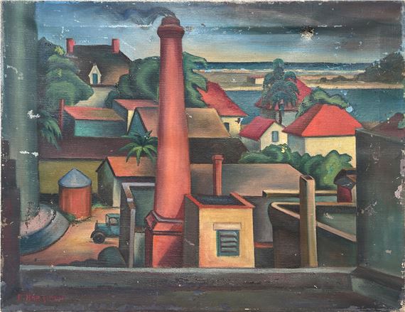 Edith Harrison | Coastal Urban Landscape | MutualArt