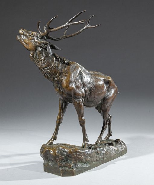 Charles Valton | Le brame du cerf | MutualArt