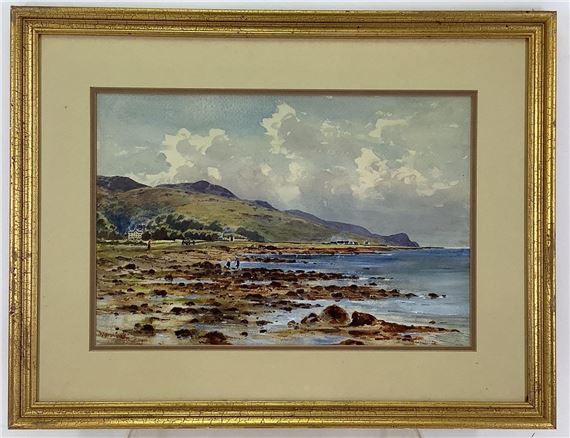 Herbert Moxon Cook | Coastal landscape with rocky shoreline | MutualArt