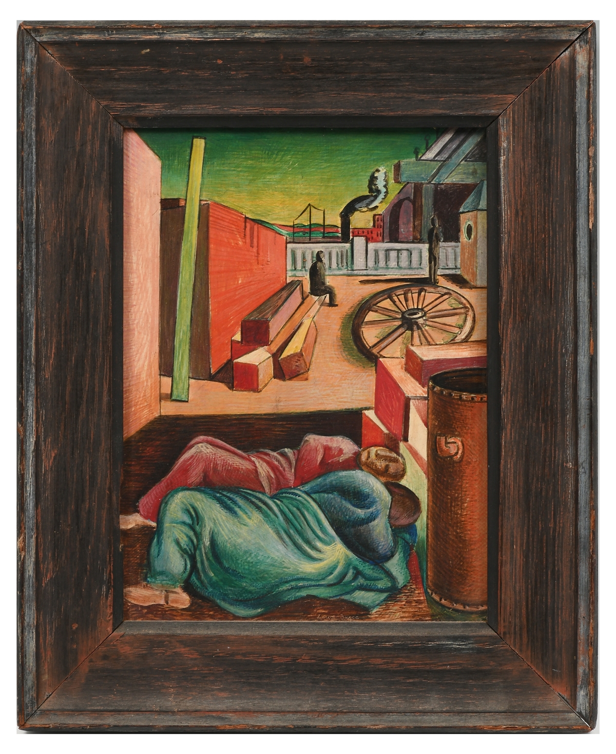 Louis Bunce | Surreal Landscape with Figures | MutualArt