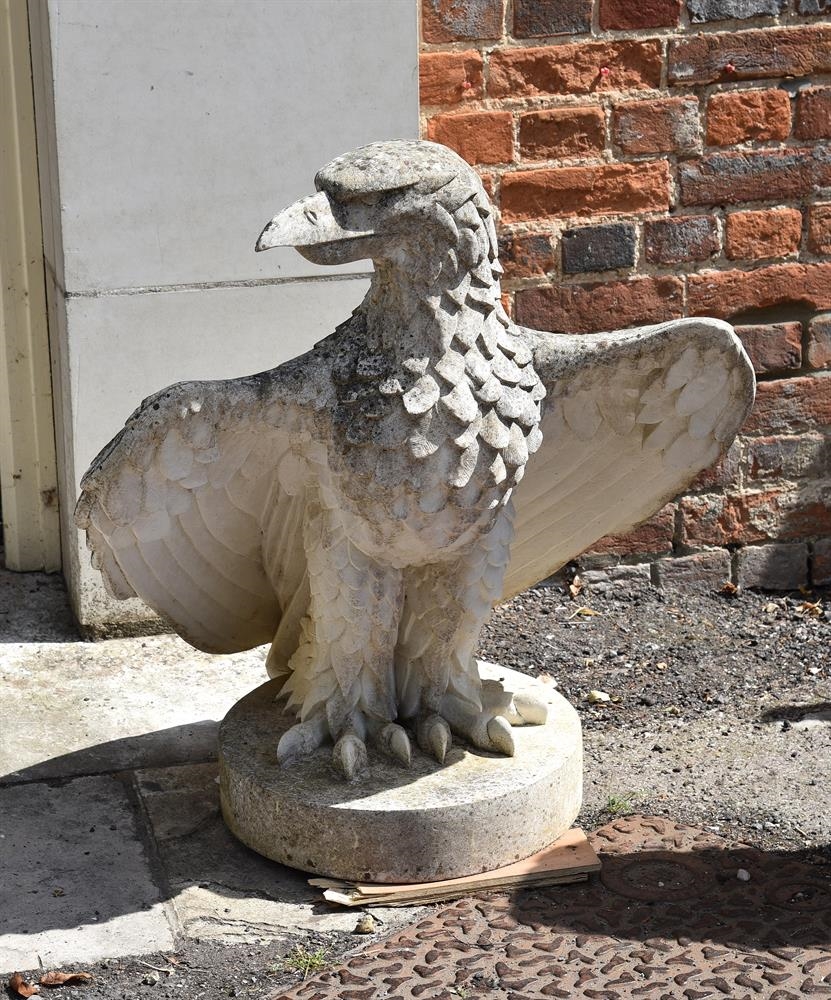 Austin And Seeley | A PAIR OF COMPOSITION STONE EAGLE GATE POST FINIALS ...
