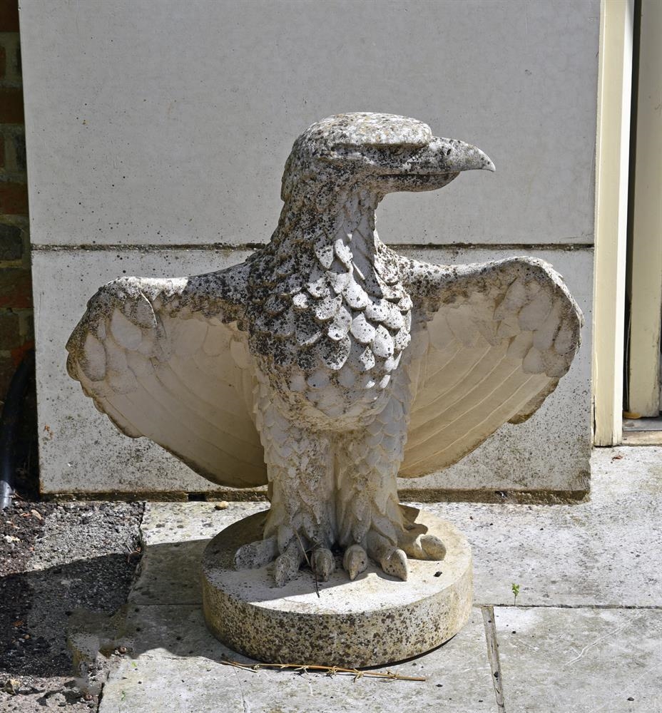 Austin And Seeley | A PAIR OF COMPOSITION STONE EAGLE GATE POST FINIALS ...
