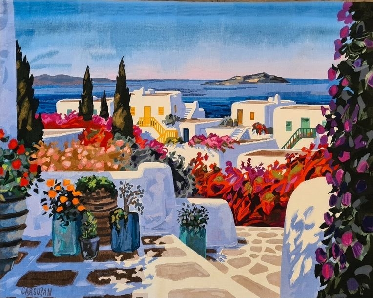 Jean-Claude Carsuzan | Terrace in Mykonos | MutualArt