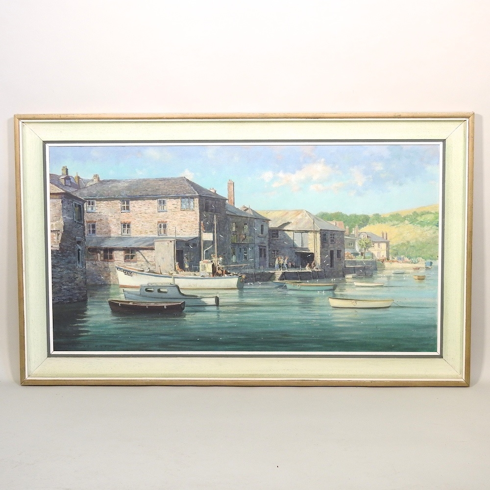 Donald Greig | Boats at the Quayside, Salcombe (1916 - 2009) | MutualArt