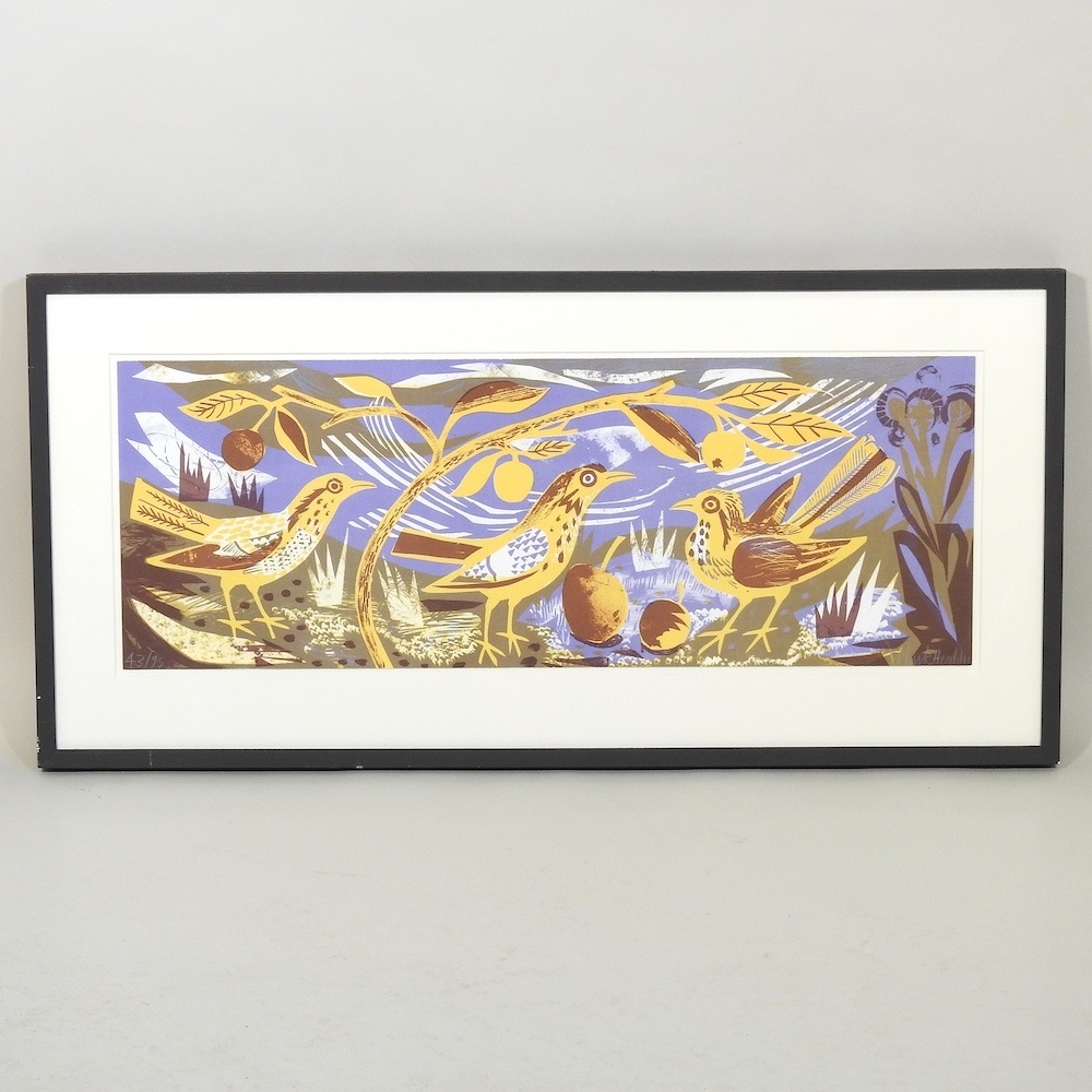 Mark Hearld | Thrushes and Crab Apples | MutualArt