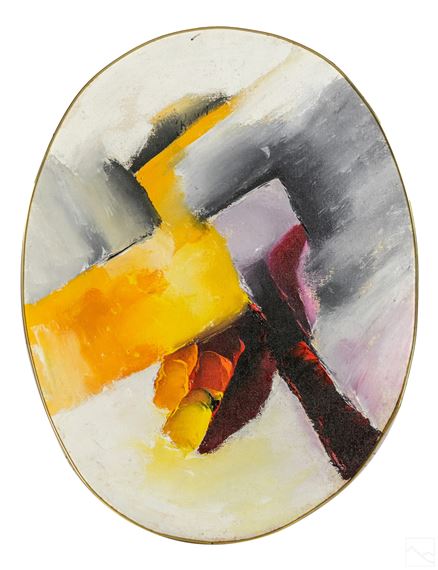 Hilda Gleizer Rindom | An abstract work painted in a colorful palette ...