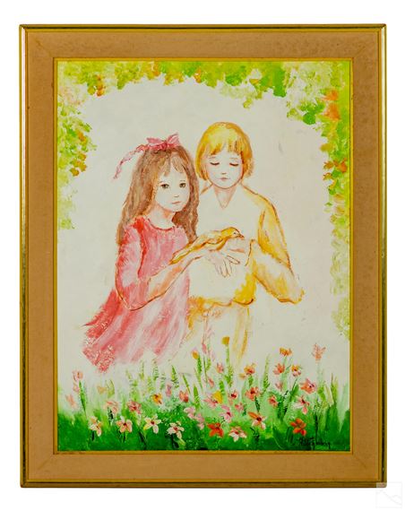 Hilda Gleizer Rindom | An figural work painted in a colorful and ...