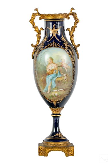 Sèvres Porcelain Factory | Portrait of young woman playing a lute with ...