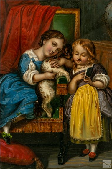 Francesco Beda | Depicts the portrait of two young girls, presumably ...