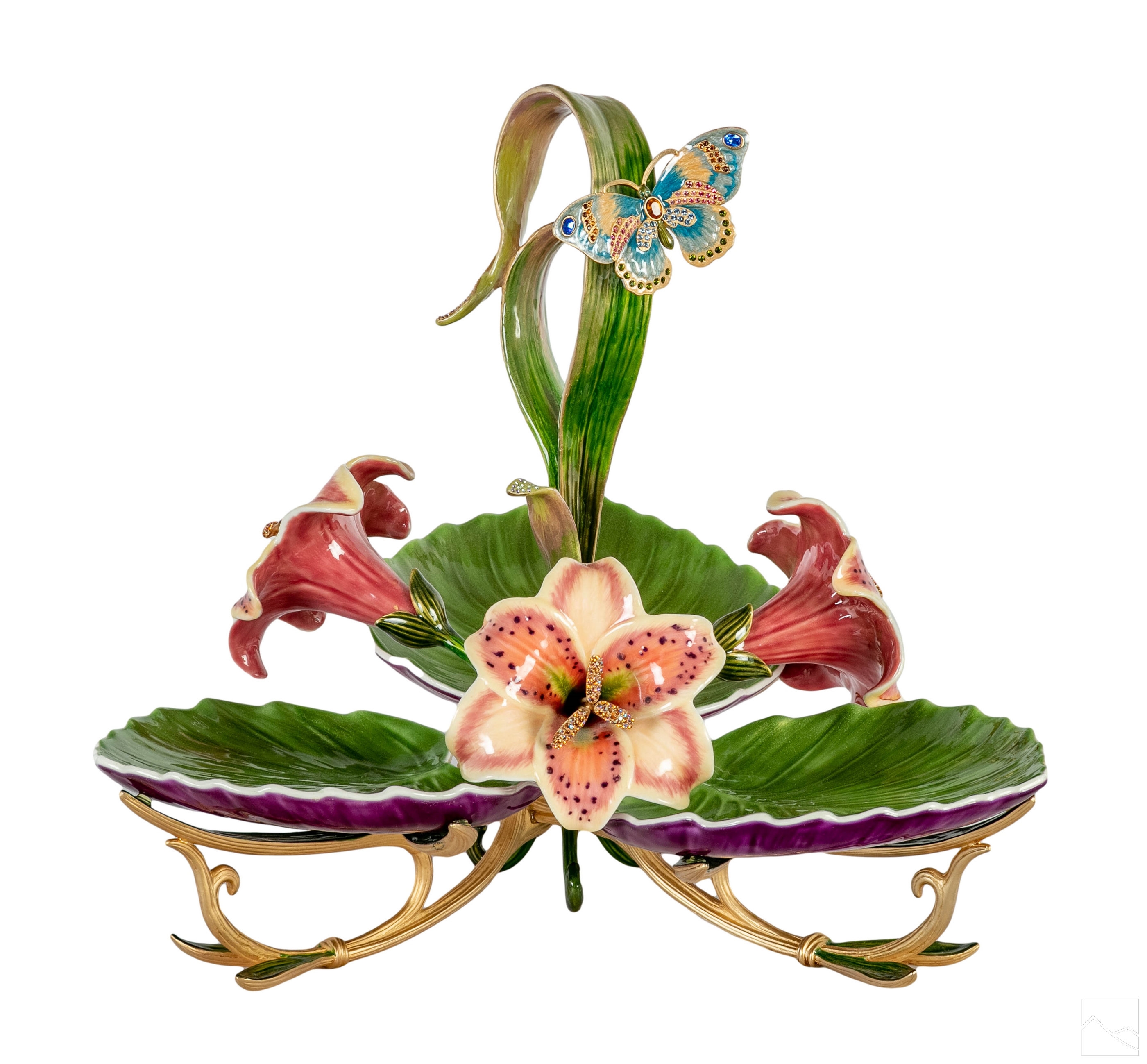 Jay Strongwater | Designer enameled centerpiece | MutualArt