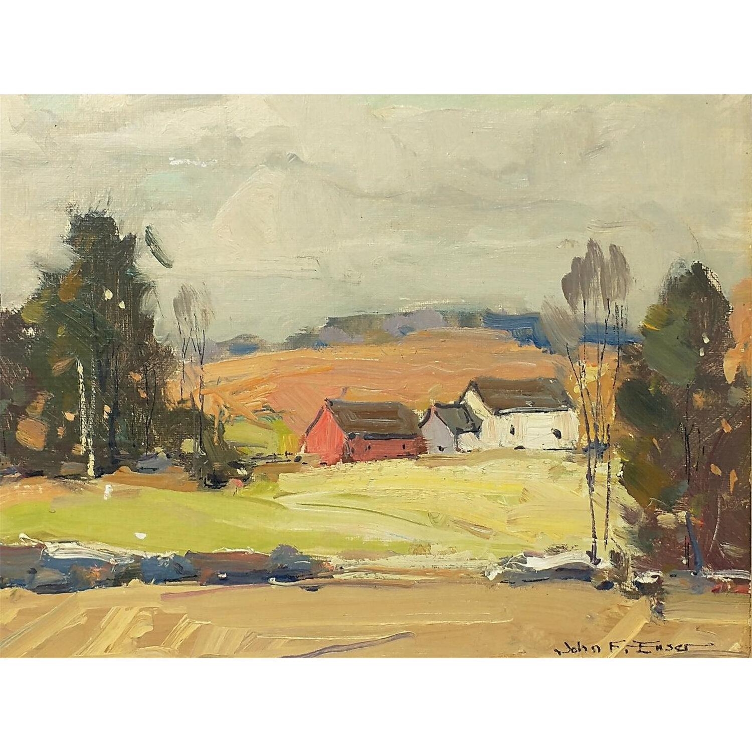 John F. Enser | The Red Barn (1946) | MutualArt
